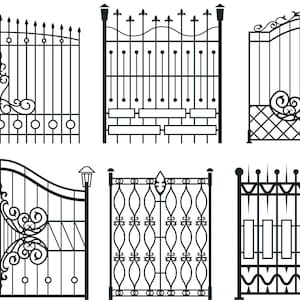Vintage Iron Gate SVG DXF Bundle – CNC Plasma & Laser Cut Gate Designs ...