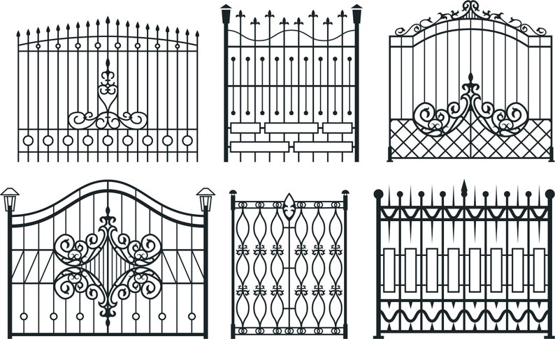 Vintage Iron Gate SVG DXF Bundle – CNC Plasma & Laser Cut Gate Designs ...