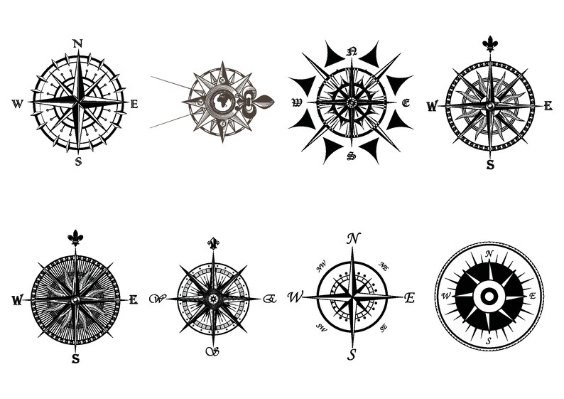 57 SVG Compass Bundle Cnc Laser Cut Engrave Vector Files - Etsy