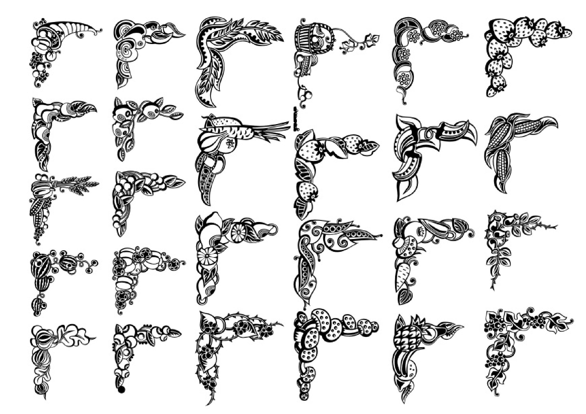 650 SVG Corner Patterns Bundle Cnc Laser Cut Engrave Vector Files - Etsy