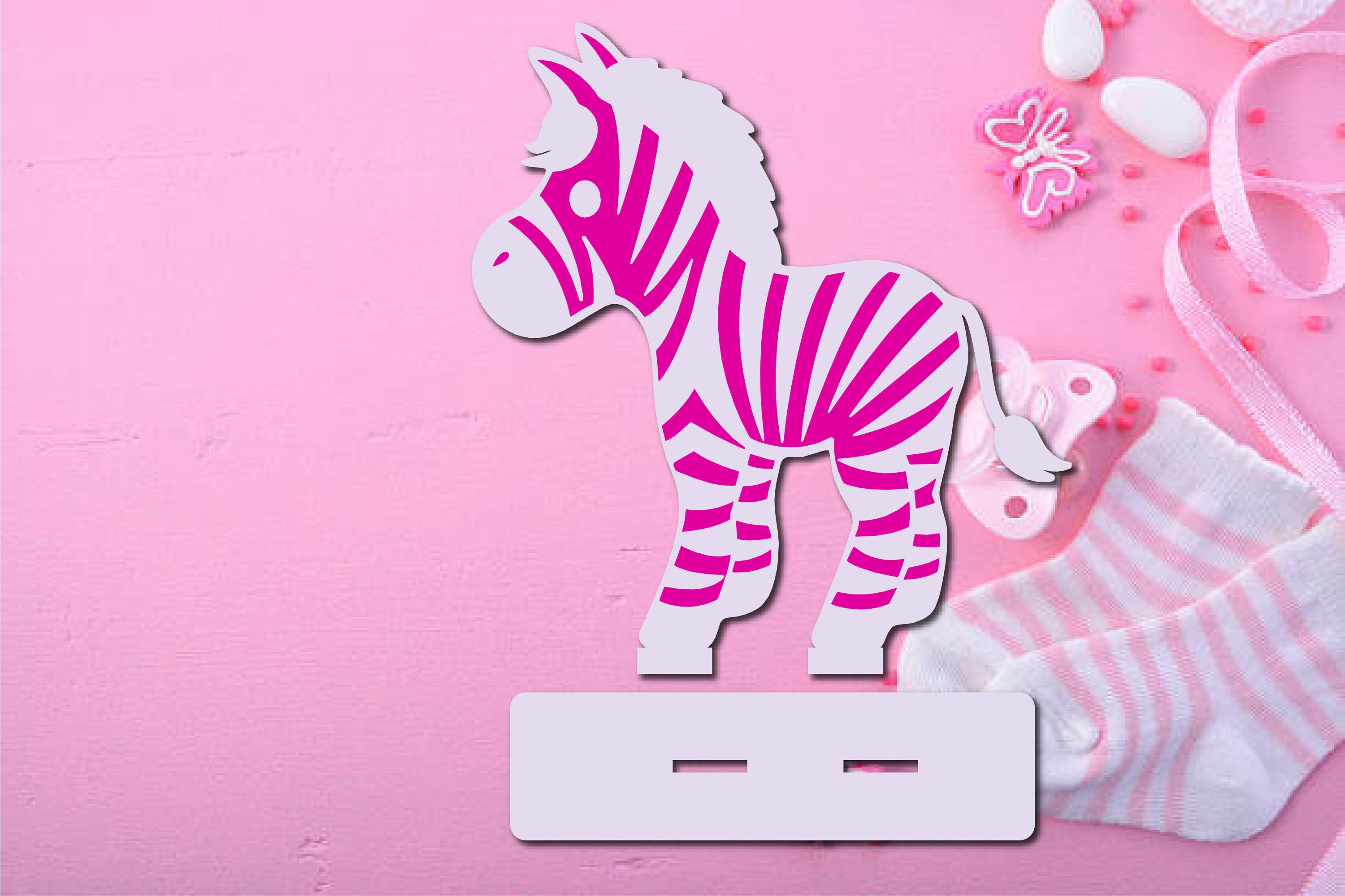 Zebra With Stand Svg Dxf Laser Wood Acrylic Cut Thickness 3 Mm - Etsy