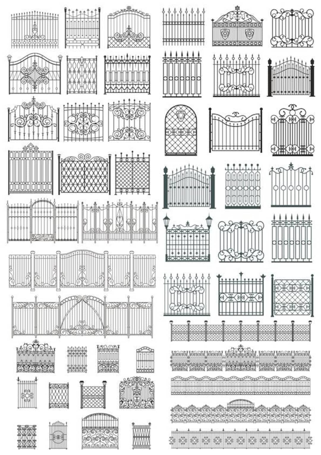 Buy Vintage Iron Gate Vector Files: CNC Plasma Laser Cut Designs ...