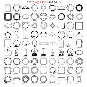 700 SVG DXF Frames Bundle – Art Deco, Vintage Floral, & Pattern Panels ...