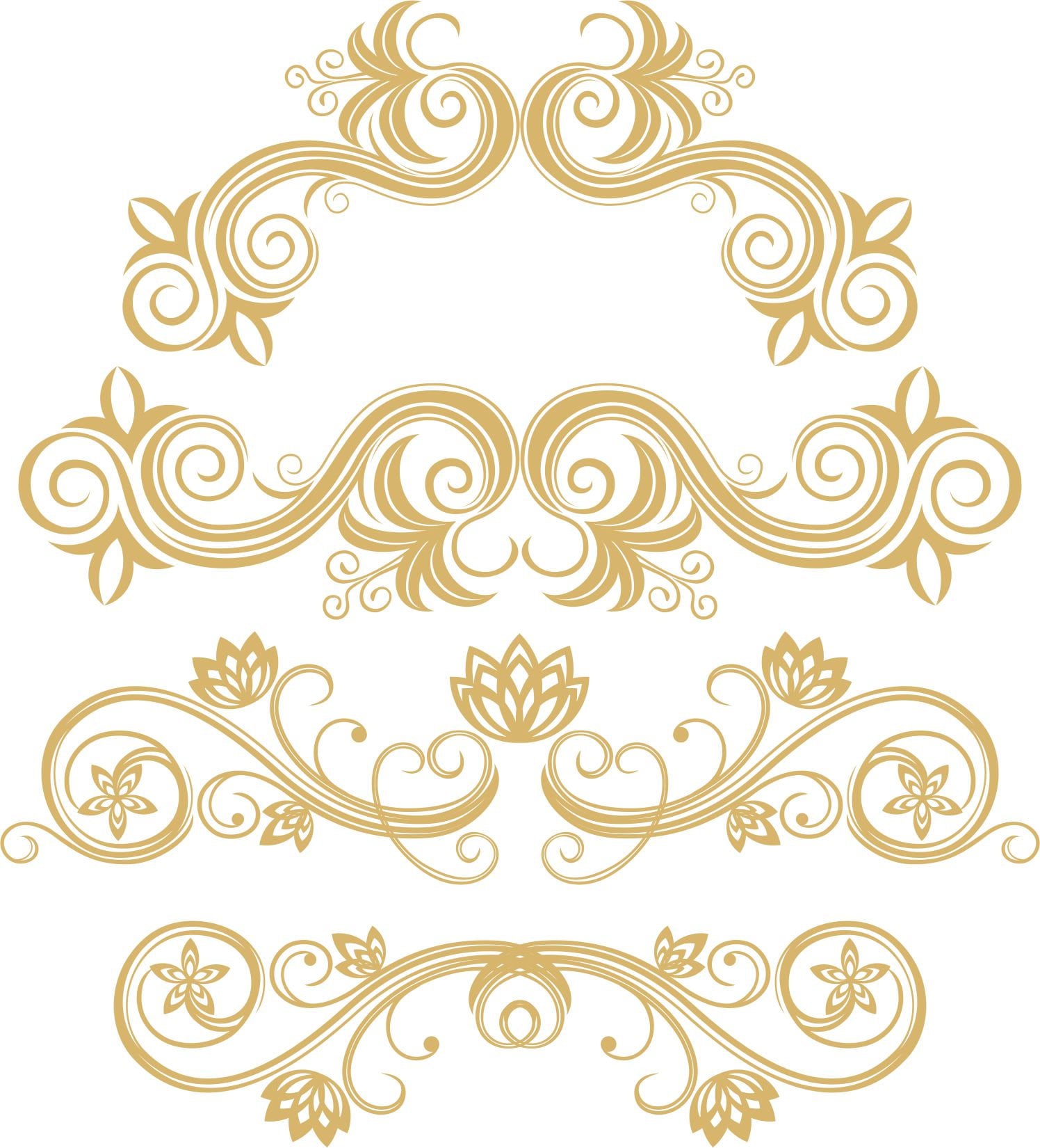 222 SVG Golden Decor Frames Gold Art Decor Elements Mirror - Etsy