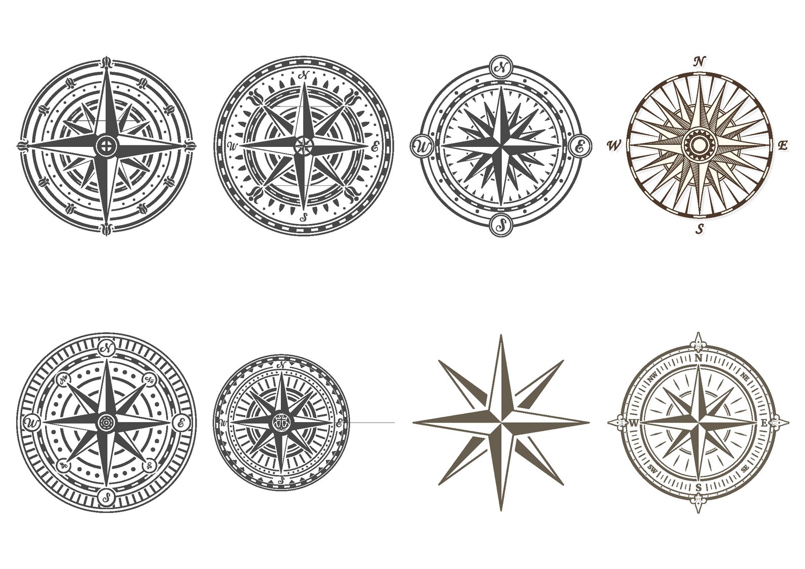57 SVG Compass Bundle Cnc Laser Cut Engrave Vector Files - Etsy