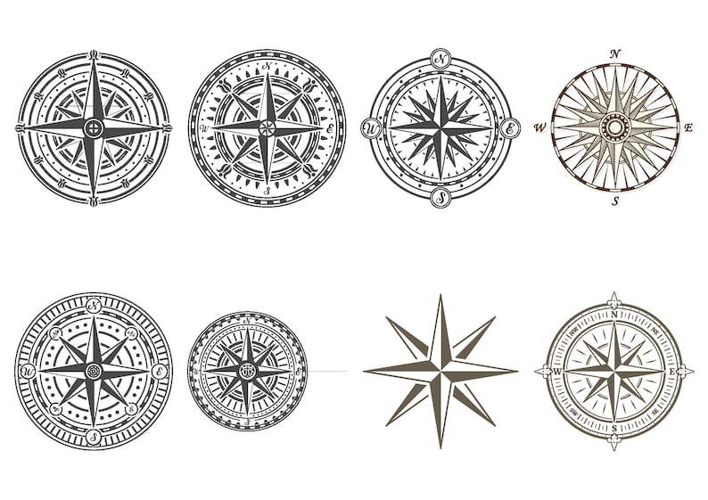 57 SVG Compass Bundle Cnc Laser Cut Engrave Vector Files - Etsy