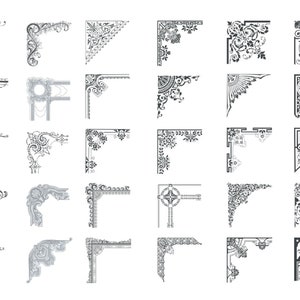 650 SVG Corner Patterns Bundle Cnc Laser Cut Engrave Vector Files - Etsy