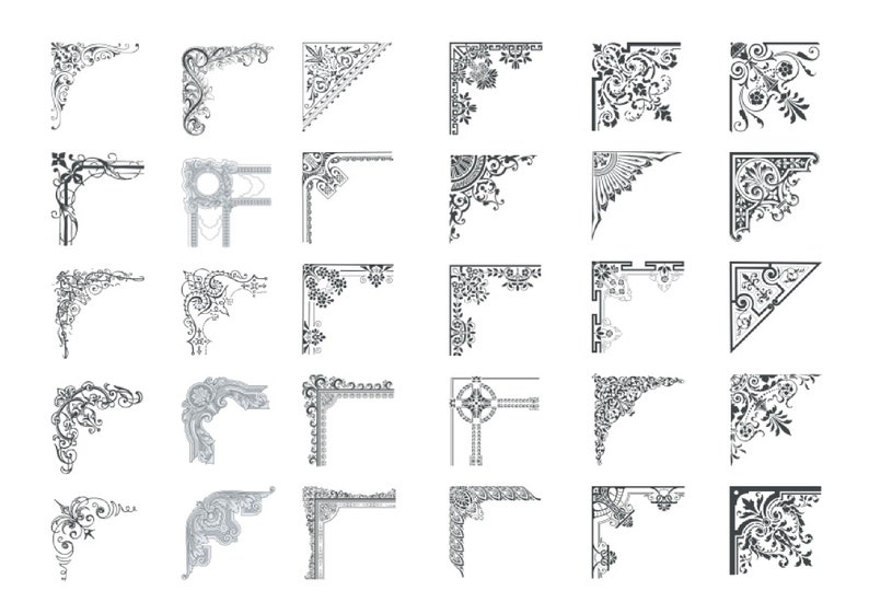 650 SVG Corner Patterns Bundle Cnc Laser Cut Engrave Vector - Etsy