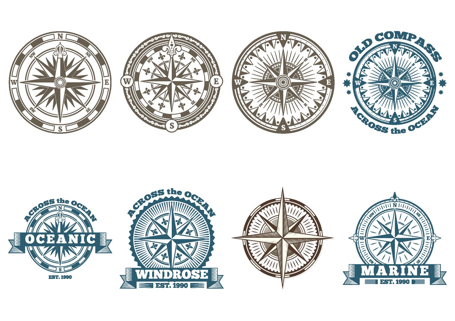 57 SVG Compass Bundle Cnc Laser Cut Engrave Vector Files - Etsy