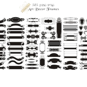505 Svg Png Bundle Frame Elements Text Monogram Dividers Frames Art ...
