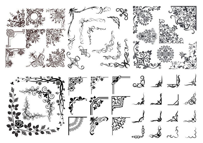 650 SVG Corner Patterns Bundle Cnc Laser Cut Engrave Vector Files - Etsy