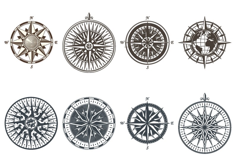 57 SVG Compass Bundle Cnc Laser Cut Engrave Vector Files - Etsy