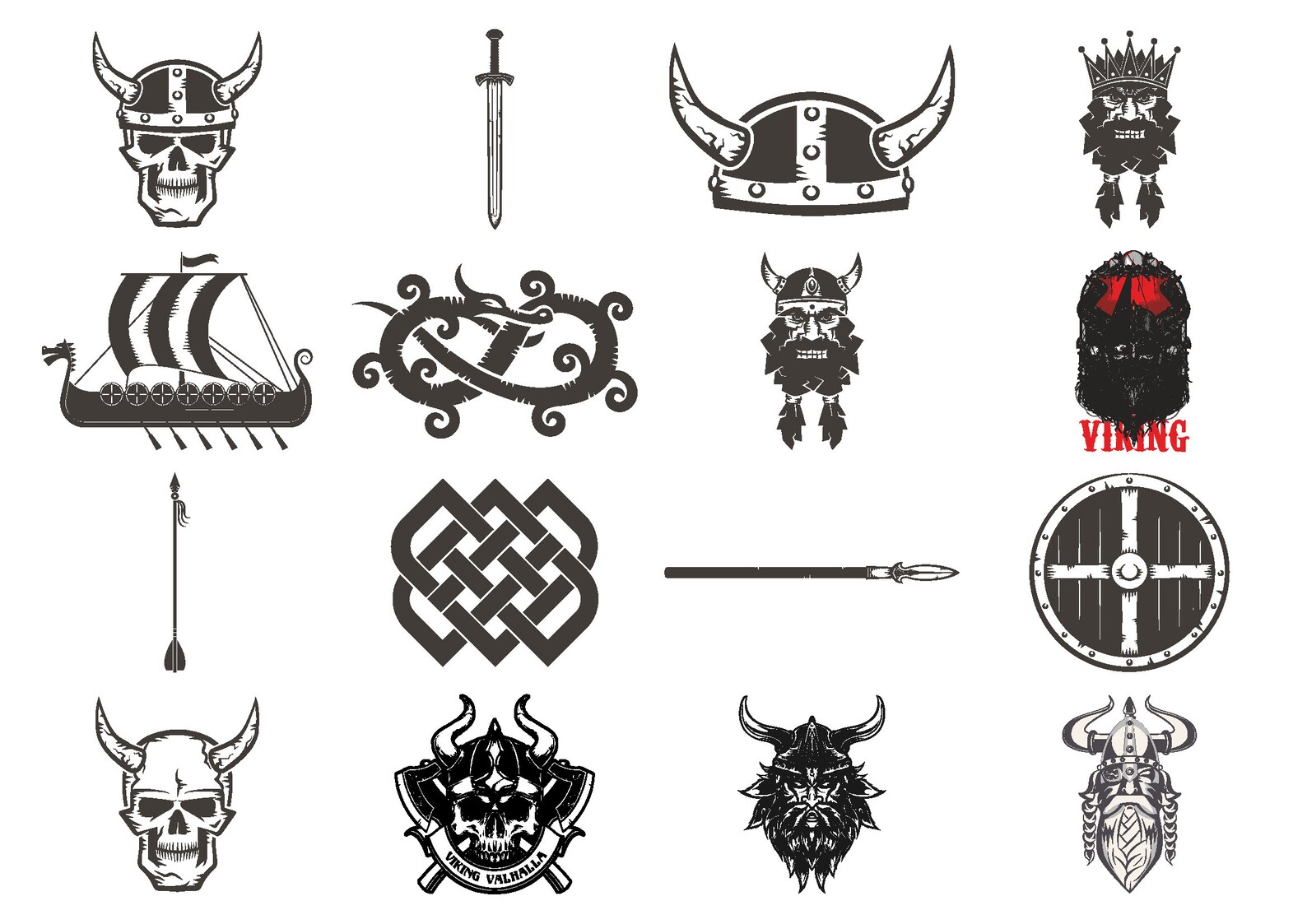 64 Vikings SVG DXF Files for Wood Laser Cut Engrave - Etsy