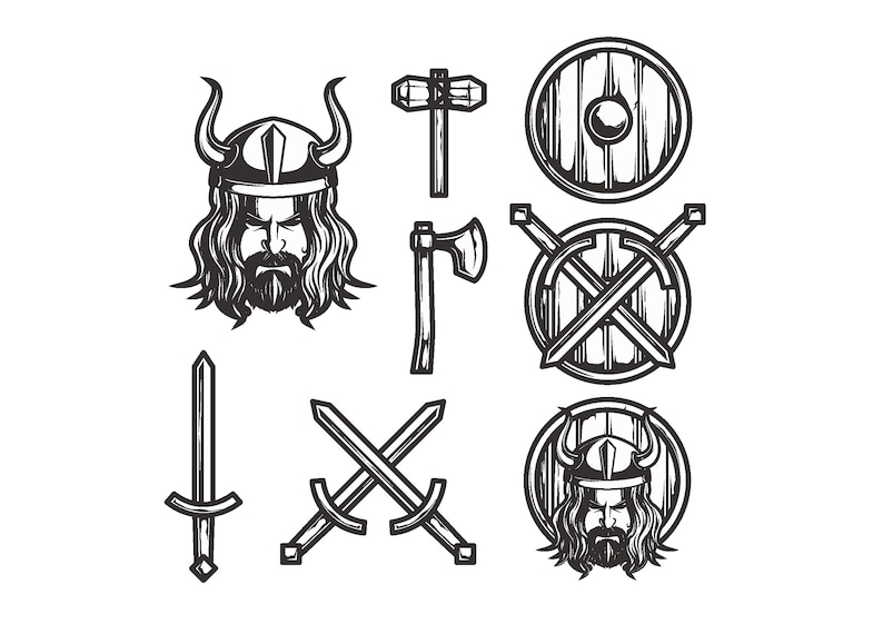64 Vikings SVG DXF Files for Wood Laser Cut Engrave - Etsy