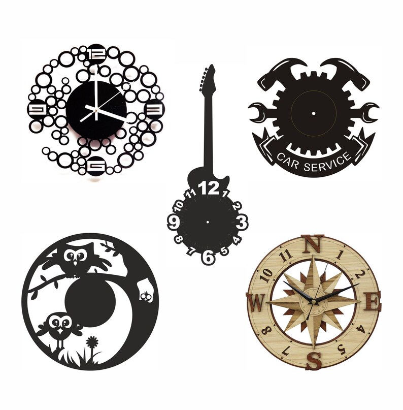 Laser Cut 41 Wall Clock Set Lightburn Art Library - Etsy