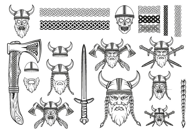 64 Vikings SVG DXF Files for Wood Laser Cut Engrave - Etsy