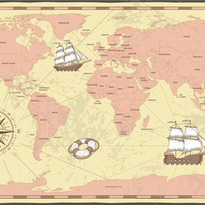 Old World Map Set SVG Cnc Laser Cut Engrave Vector File - Etsy