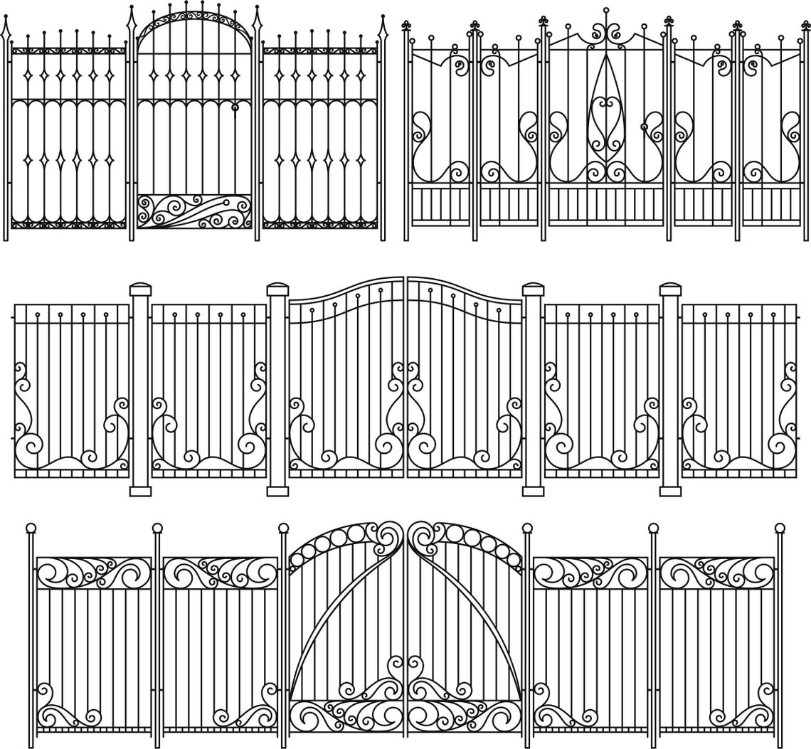 Vintage Iron Gate SVG DXF Bundle – CNC Plasma & Laser Cut Gate Designs ...