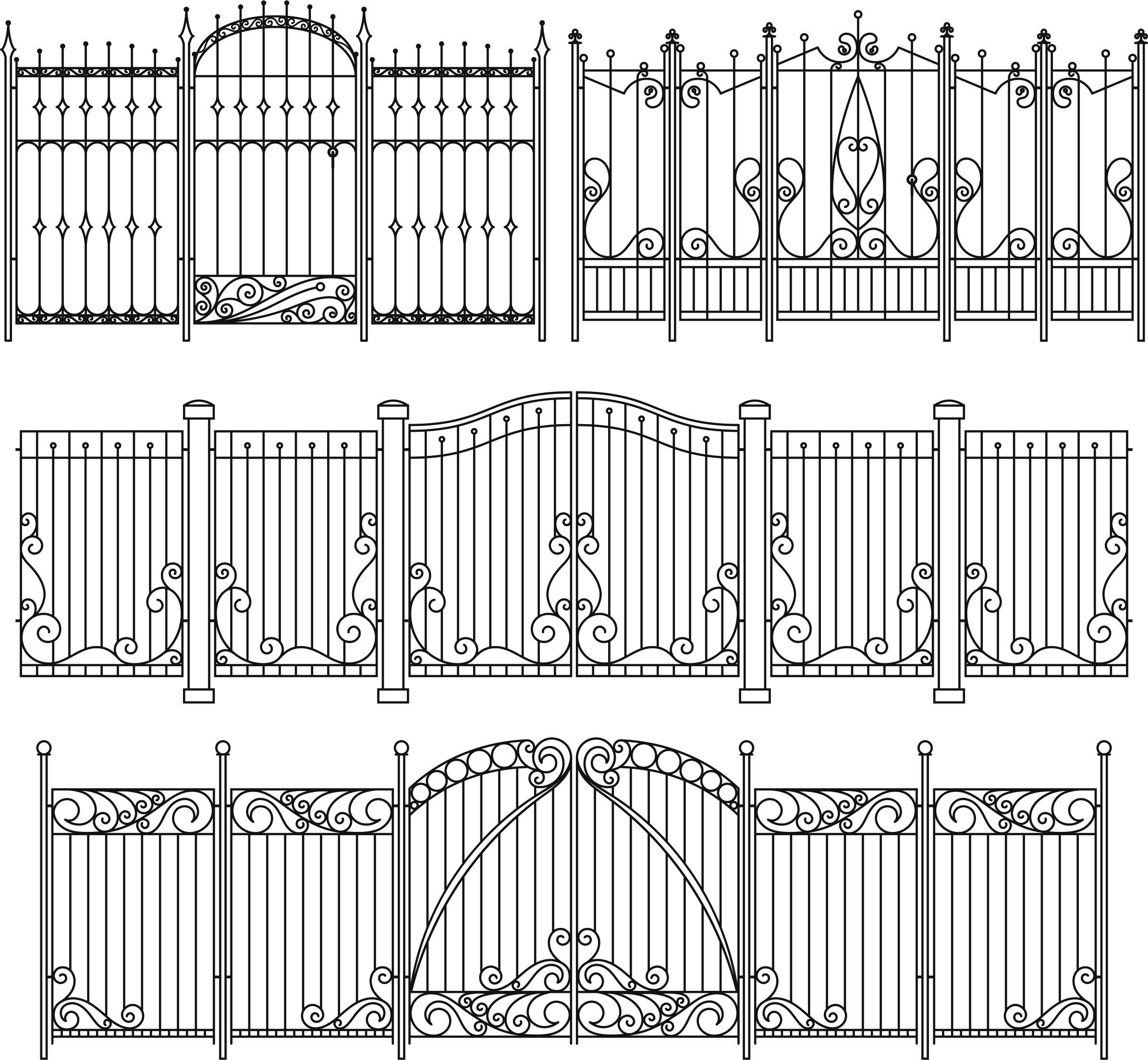 Vintage Iron Gate SVG DXF Bundle – CNC Plasma & Laser Cut Gate Designs ...