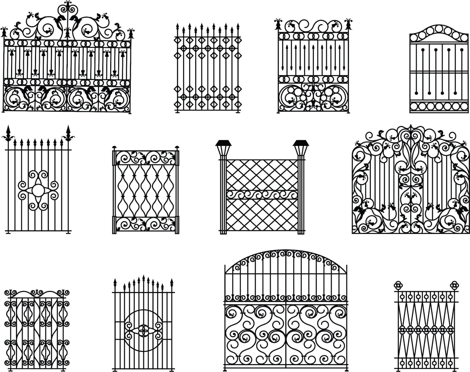 Vintage Iron Gate SVG DXF Bundle – CNC Plasma & Laser Cut Gate Designs ...