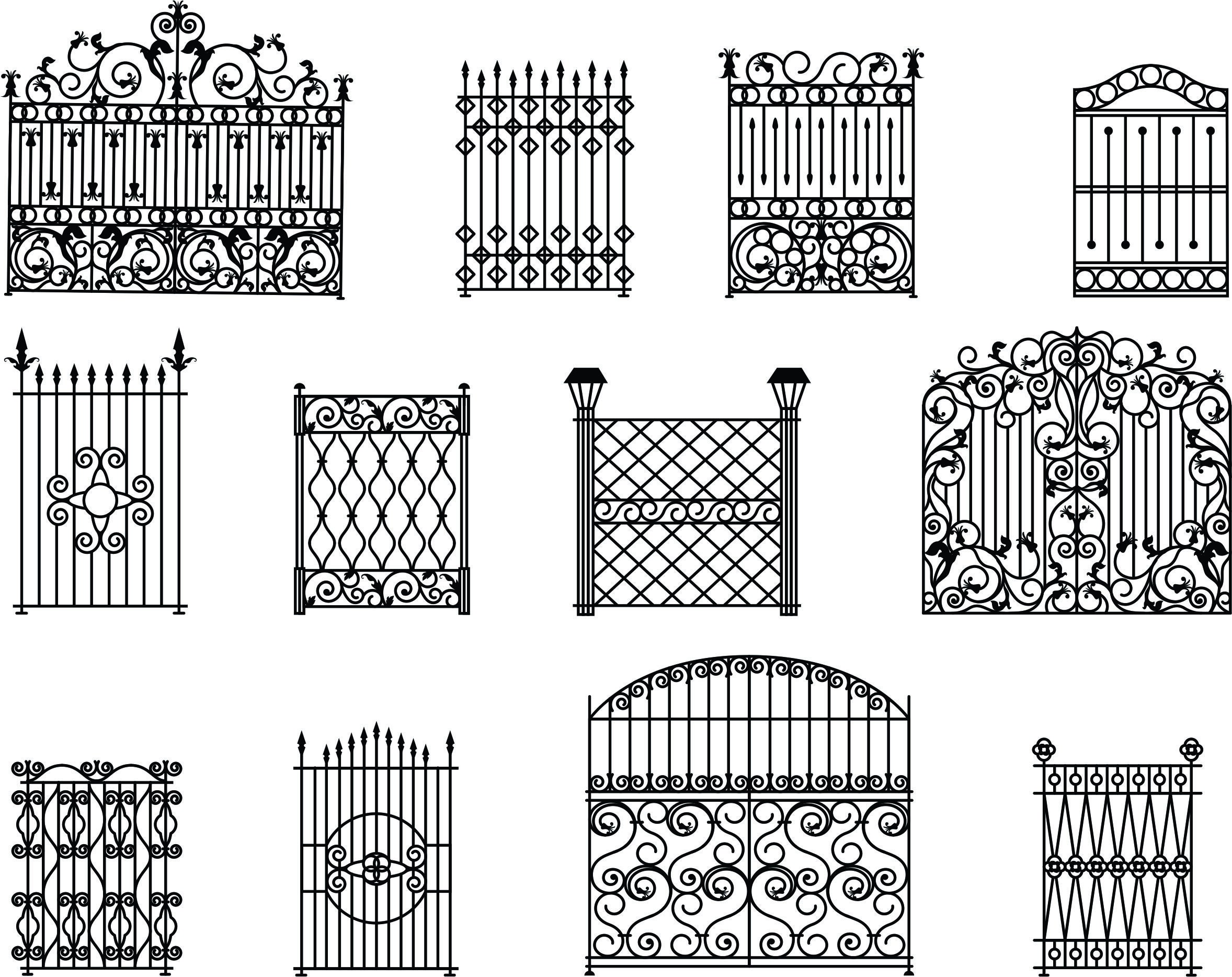 Vintage Iron Gate SVG DXF Bundle – CNC Plasma & Laser Cut Gate Designs ...