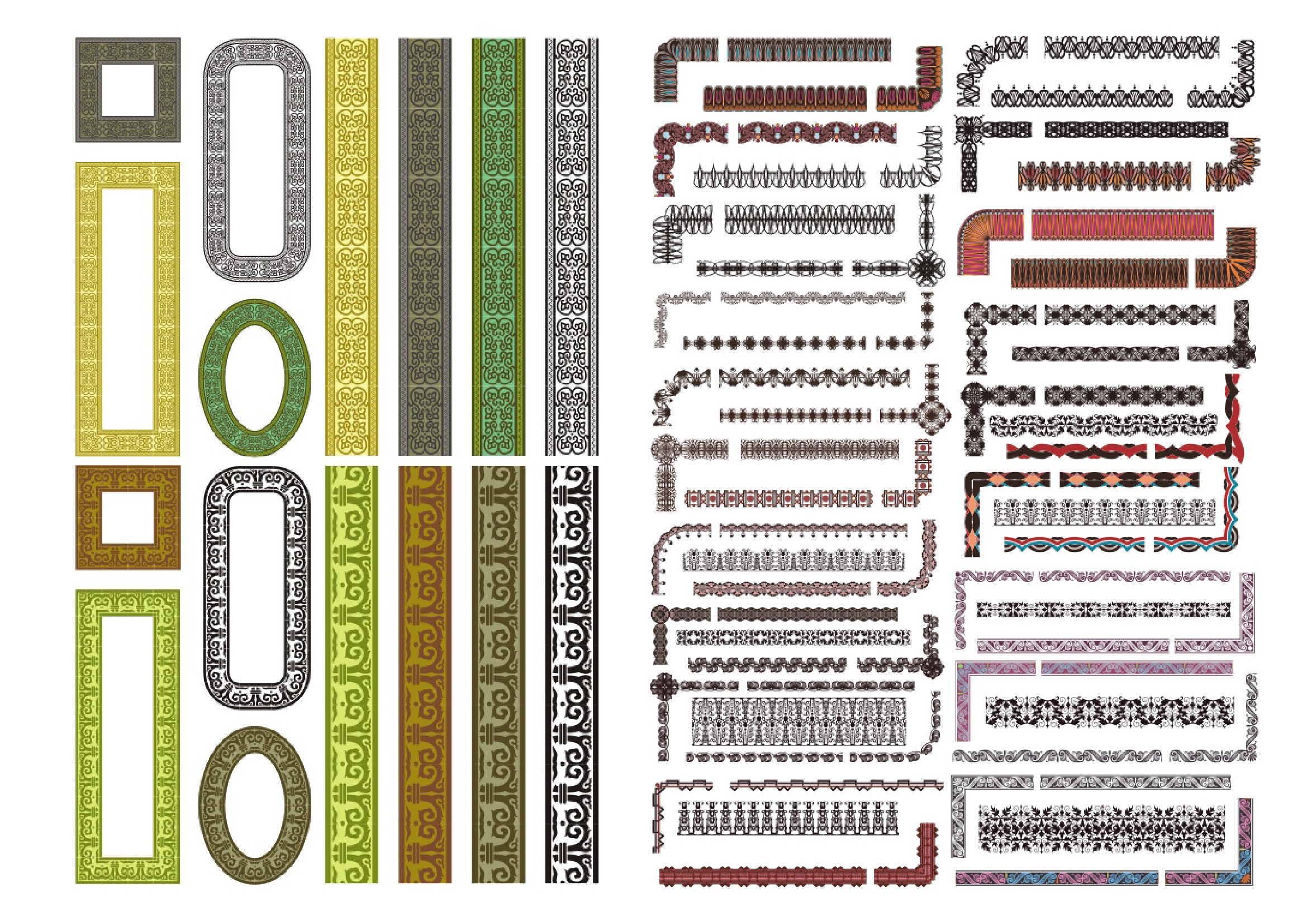 1310 Svg Png Bundle Borders Frame Text Monogram Dividers Frames Art ...