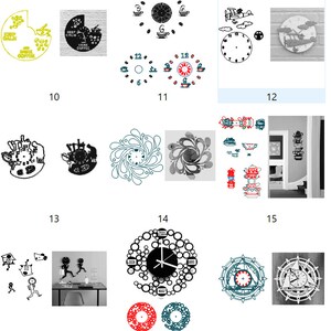 Laser Cut 41 Wall Clock Set Lightburn Art Library - Etsy