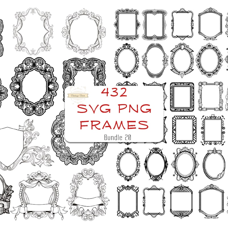 Picture Frame Art Vector - Etsy