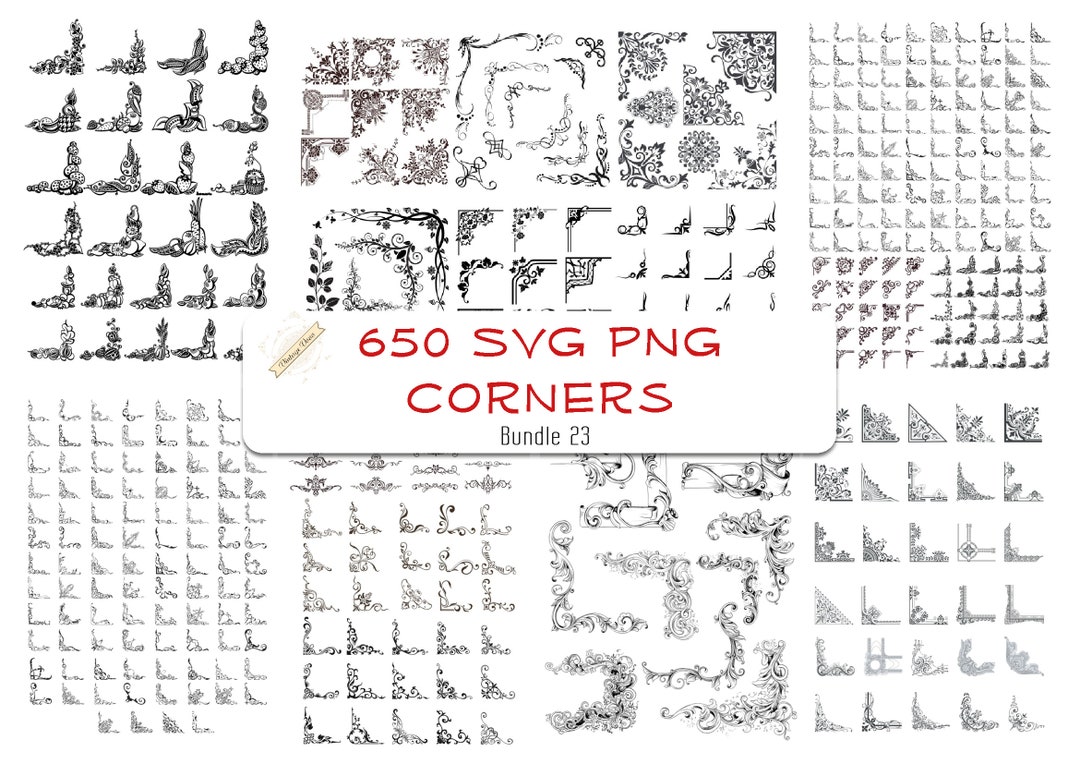 650 SVG Corner Patterns Bundle Cnc Laser Cut Engrave Vector Files - Etsy