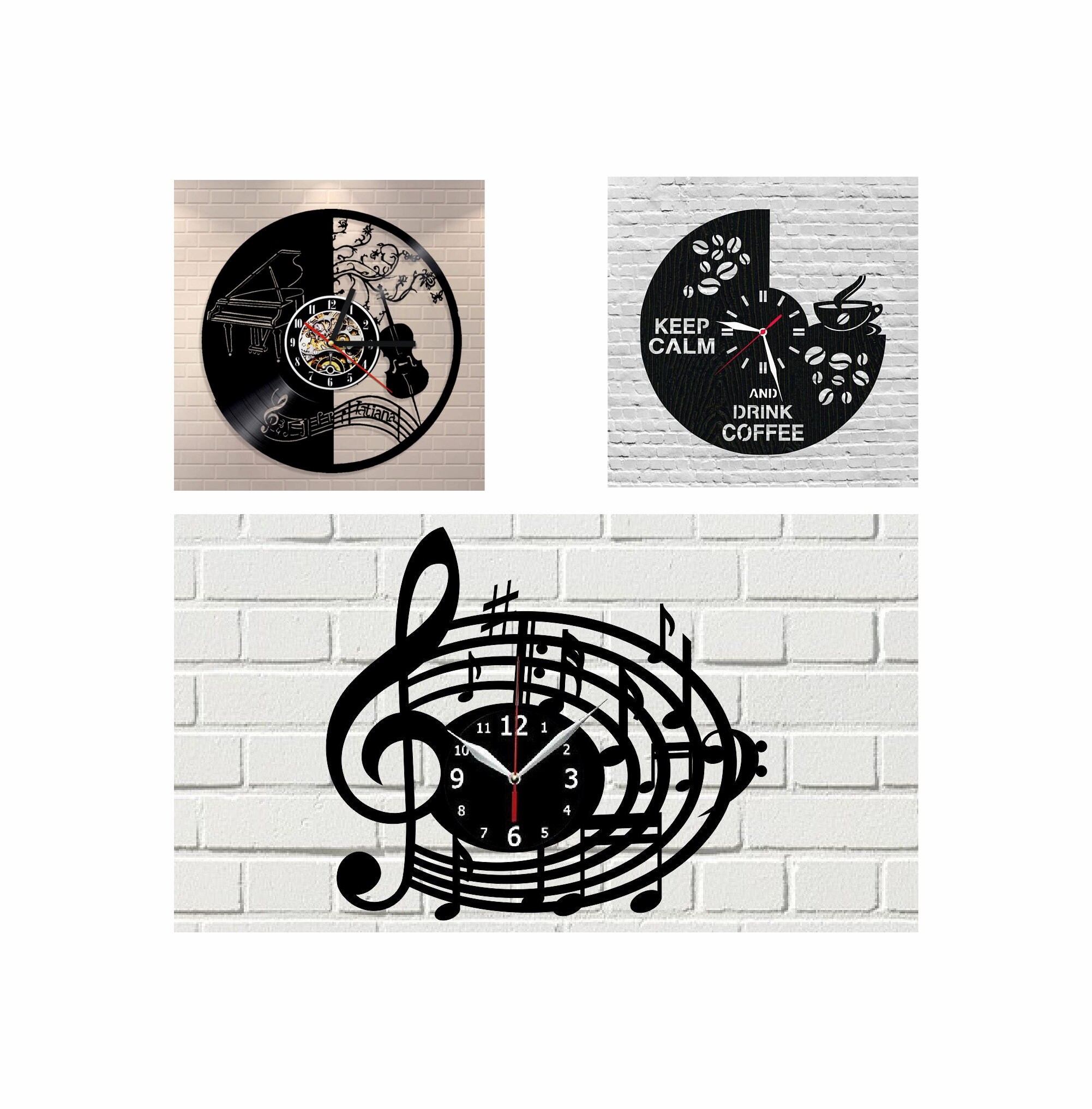 Laser Cut 41 Wall Clock Set Lightburn Art Library - Etsy