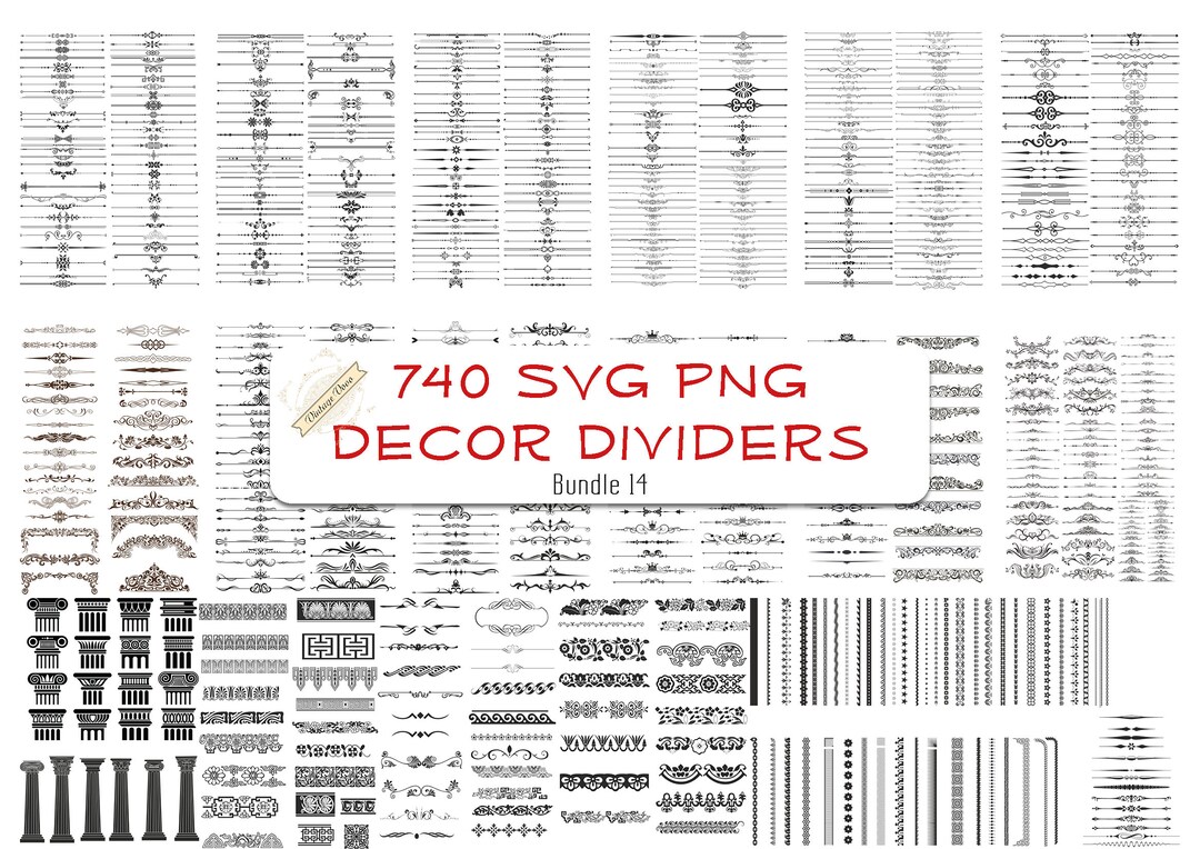 740 Svg Png Bundle Borders Frame Text Monogram Dividers Frames Art ...