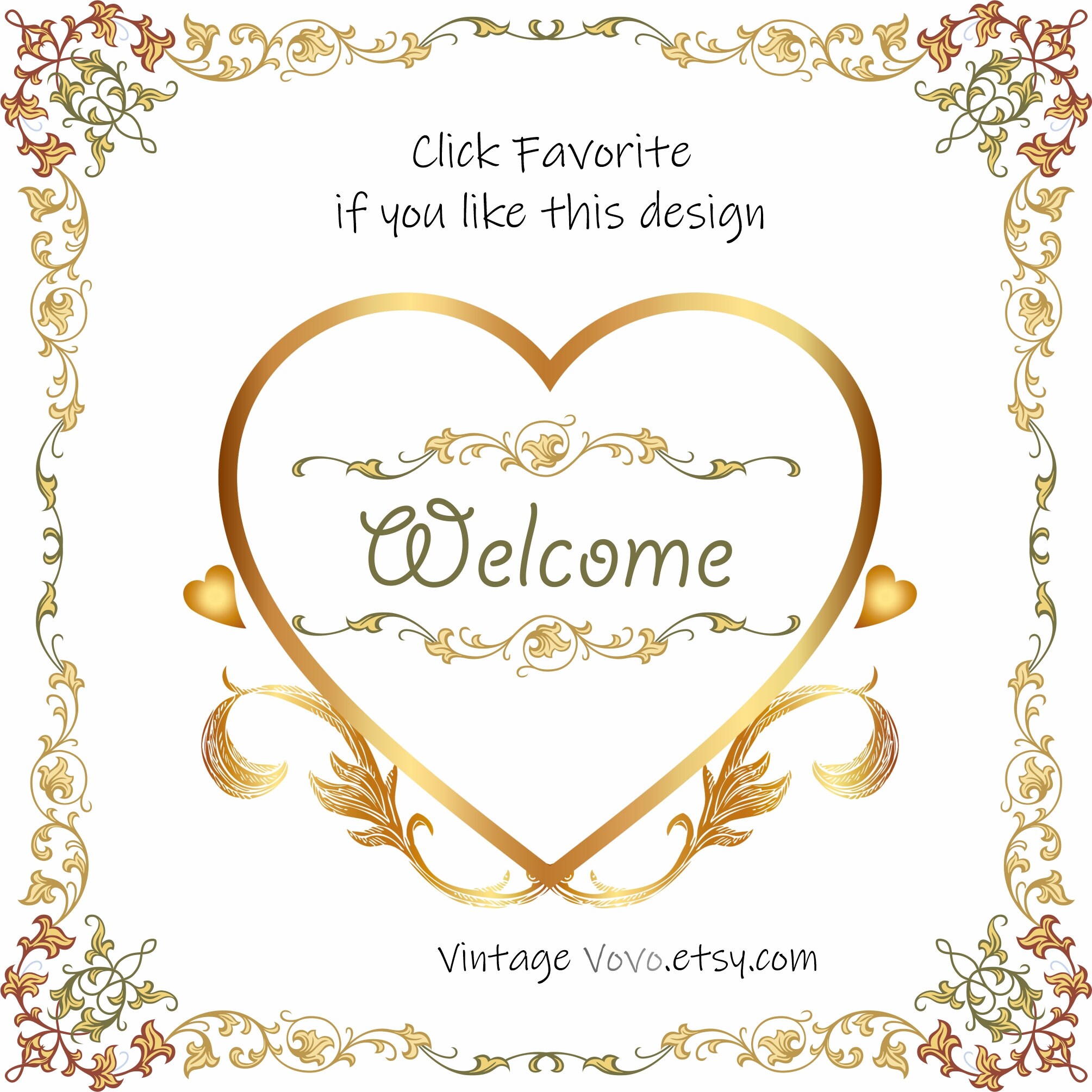 Vintage Decor Elements Mega Set Wedding Card Individual - Etsy