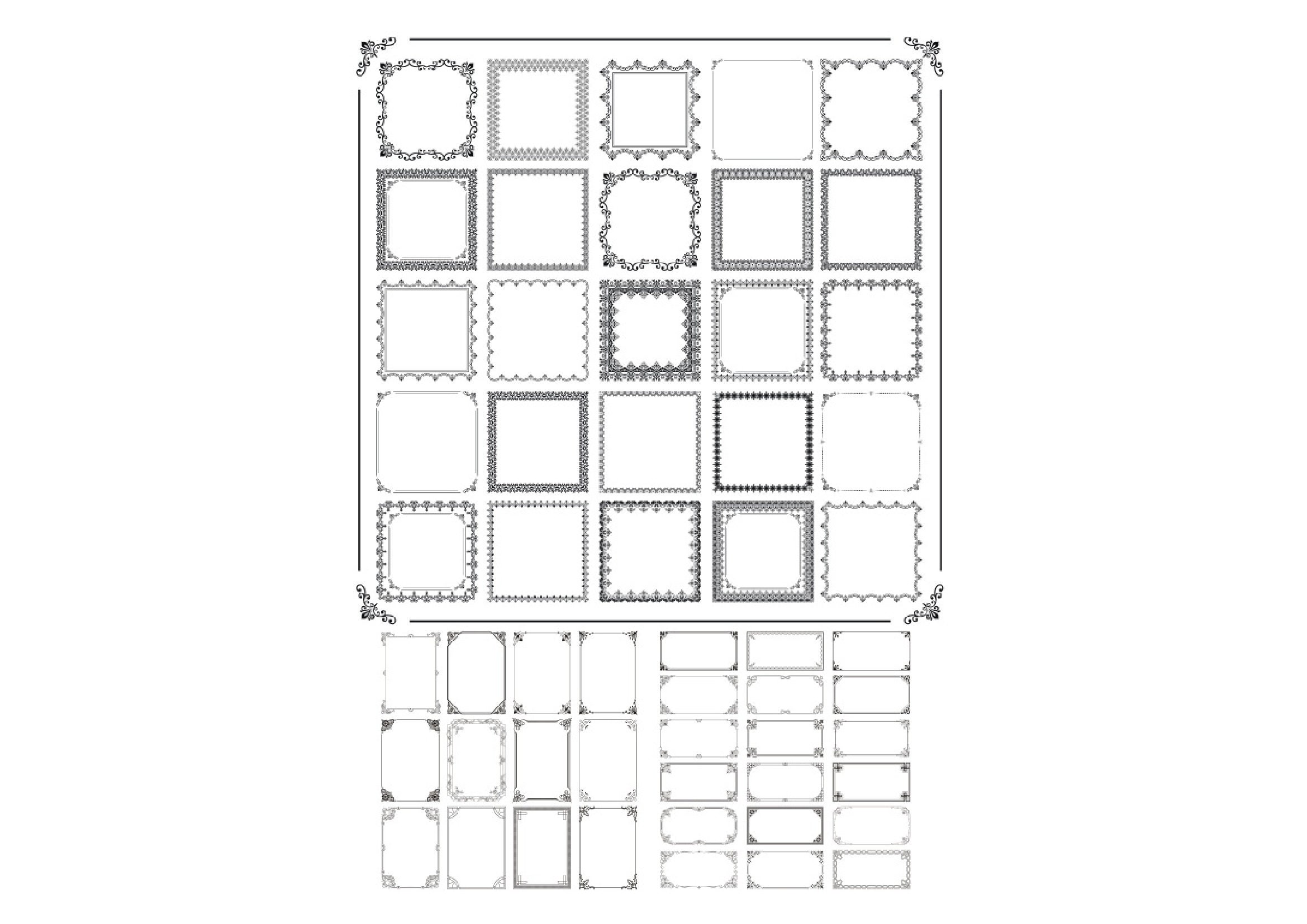 392 SVG PNG Decorative Frame Bundle Wedding Card Individual - Etsy UK