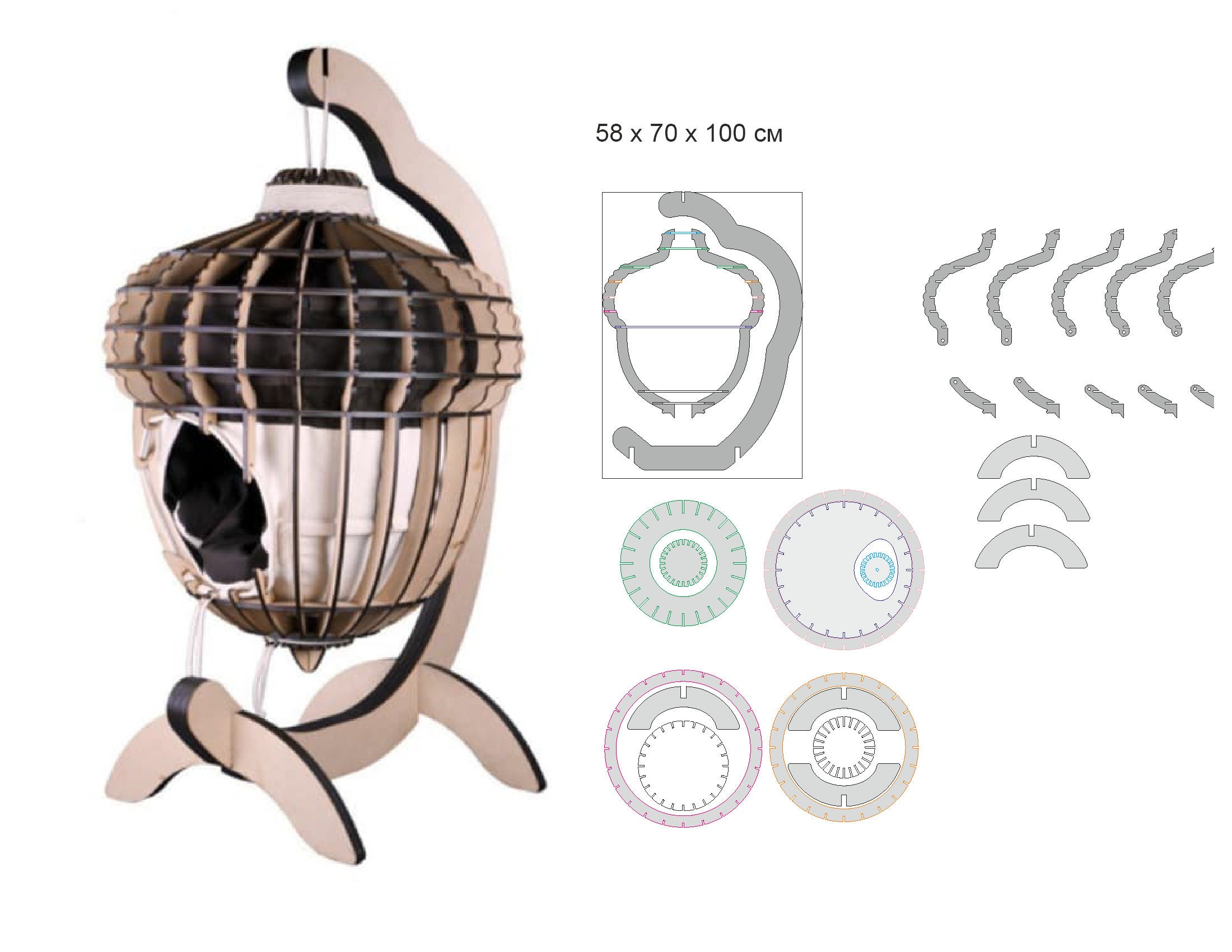 5 SVG DXF Cat House Files for Wood Laser Cut Pet House With - Etsy