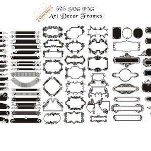 505 Svg Png Bundle Frame Elements Text Monogram Dividers Frames Art ...