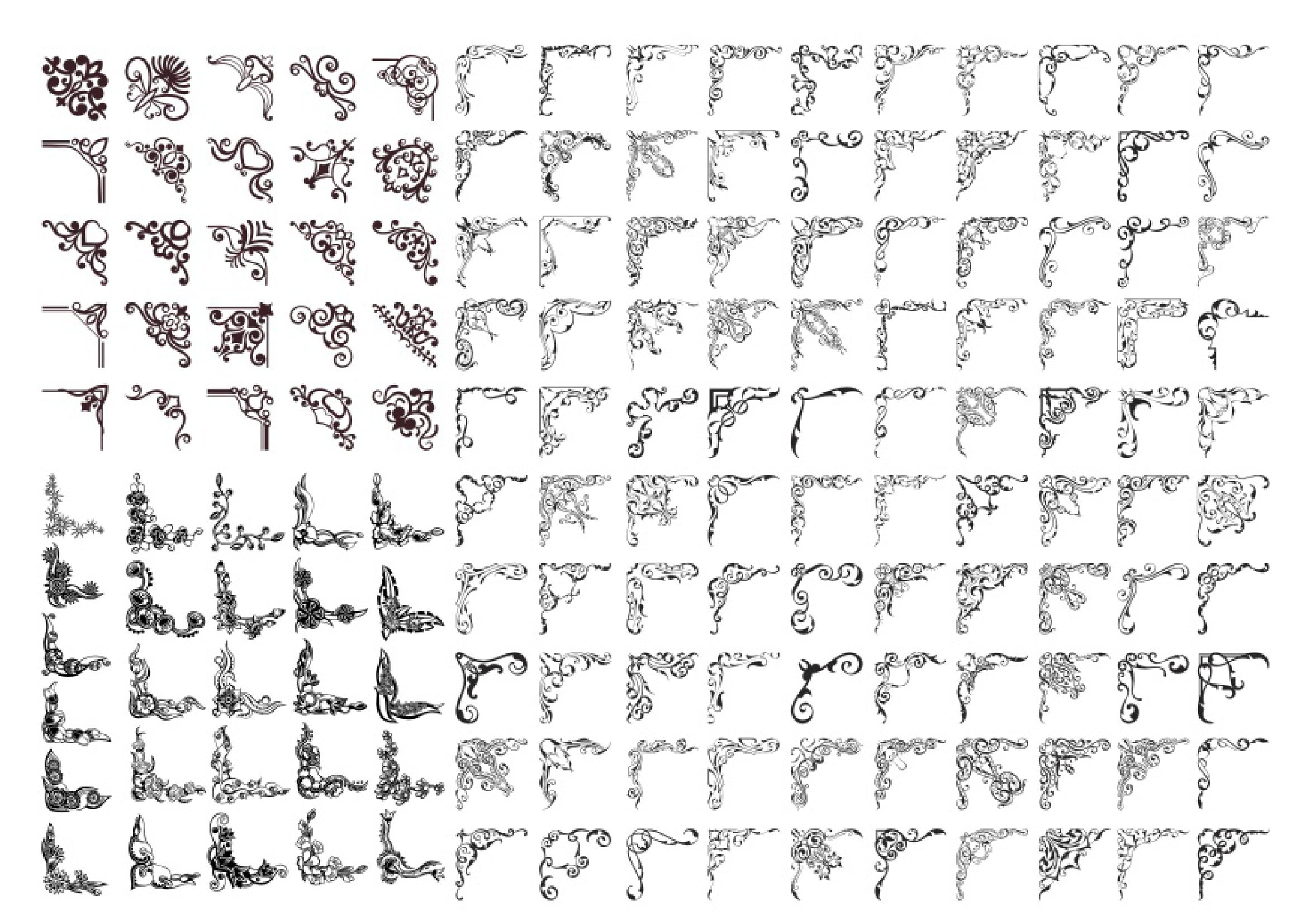 650 SVG Corner Patterns Bundle Cnc Laser Cut Engrave Vector - Etsy