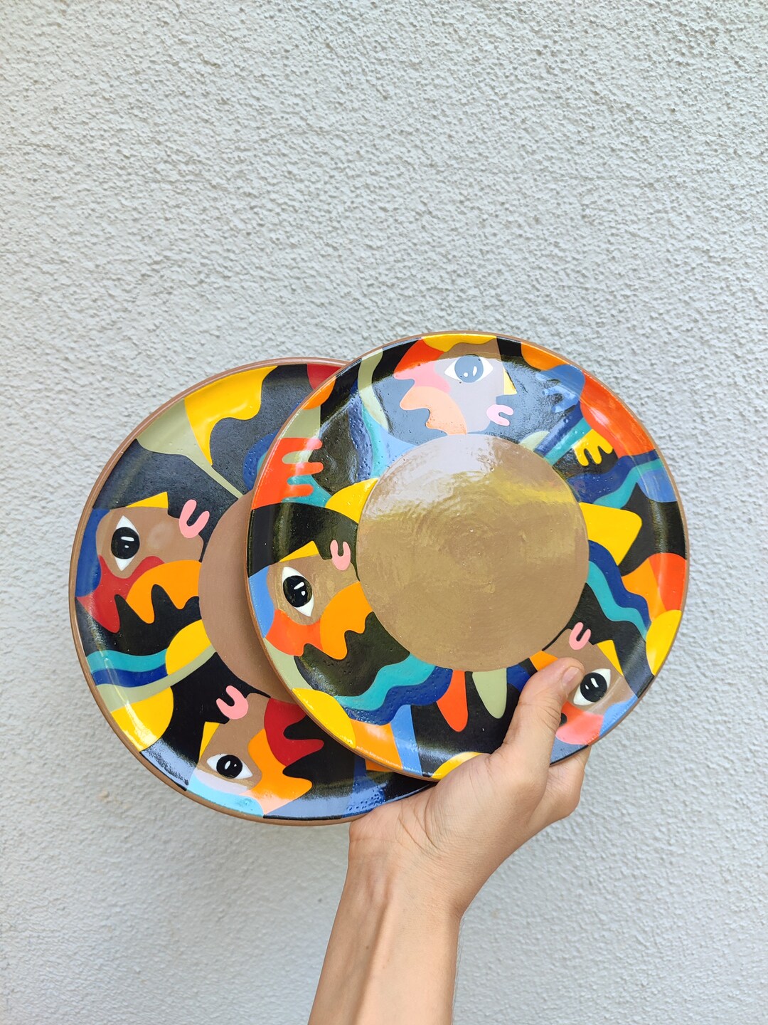 Set of 2 Ceramic Handmade Plates| Ceramic Plates | Stoneware Plates ...