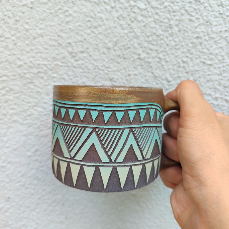 Sgraffito Mug - Etsy