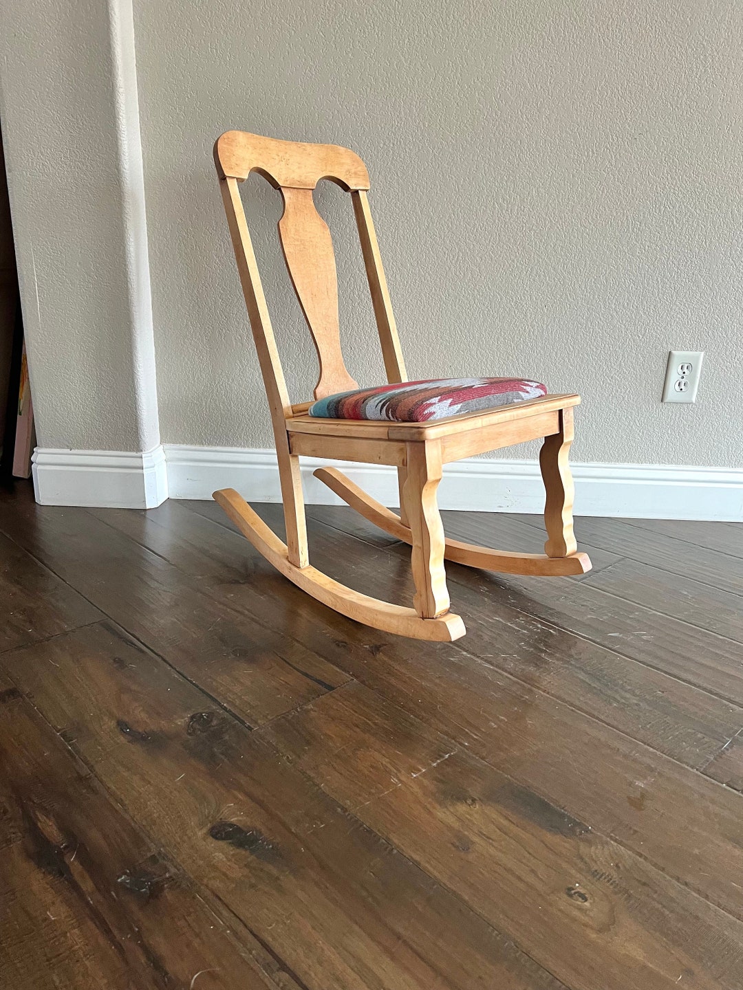 Vintage Custom Upholstered Child's Rocking Chair - Etsy