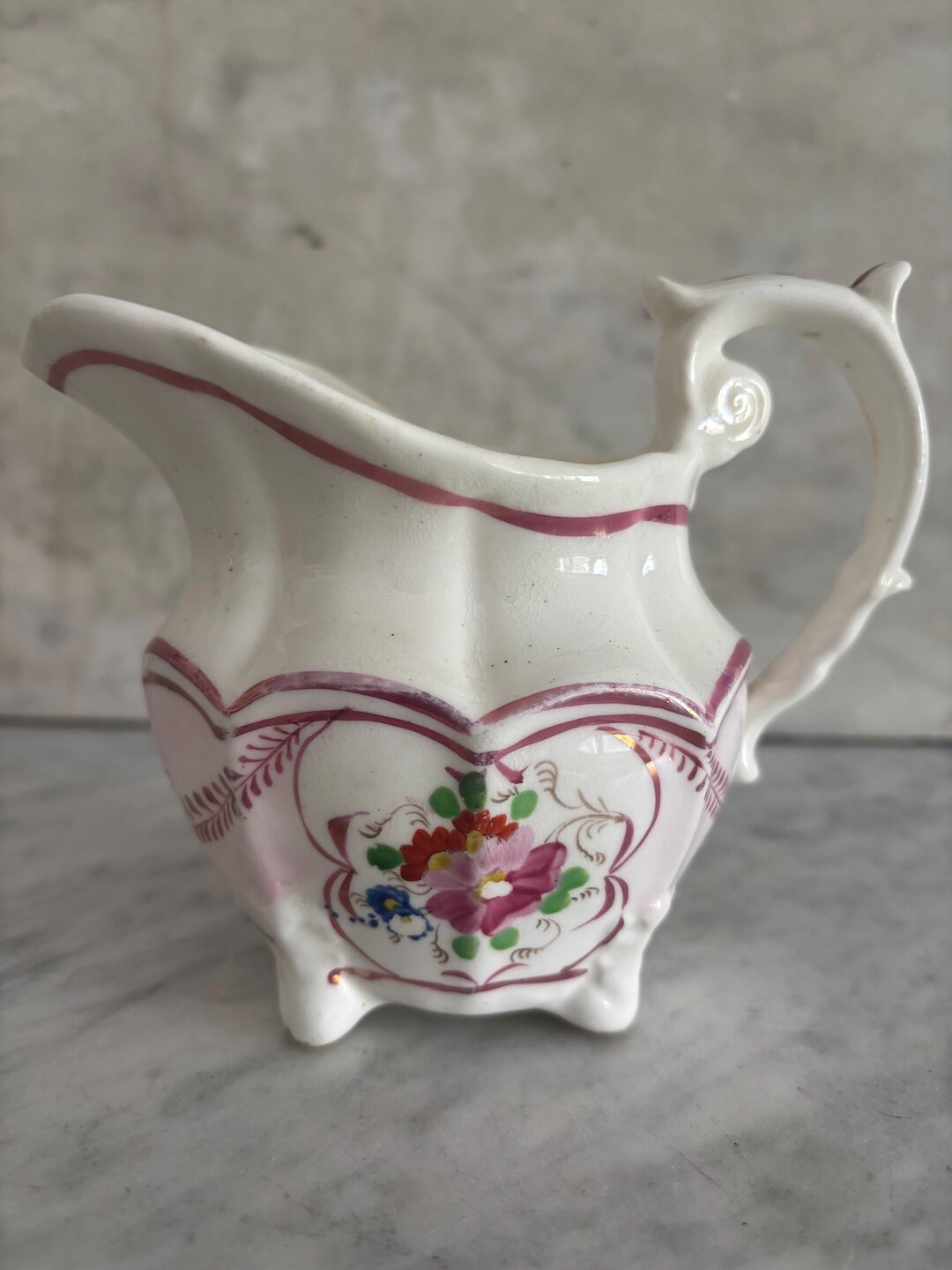 Antique Pink Lusterware Jug, England C1860-1880 - Etsy