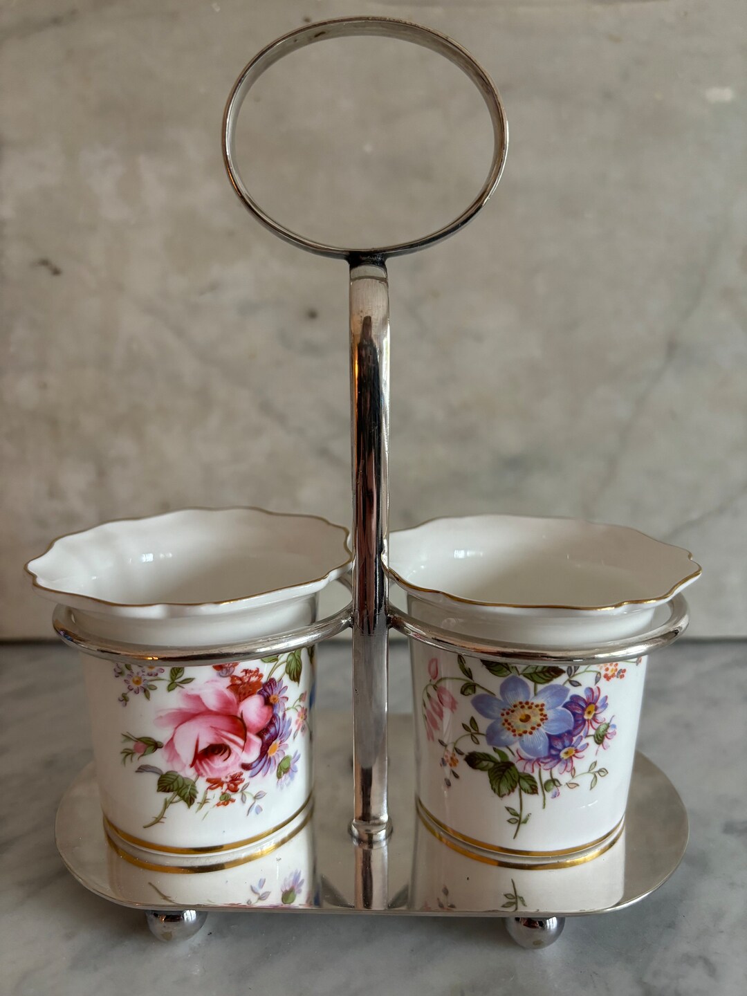 Royal Crown Derby Posies Jam Jar Set - Etsy