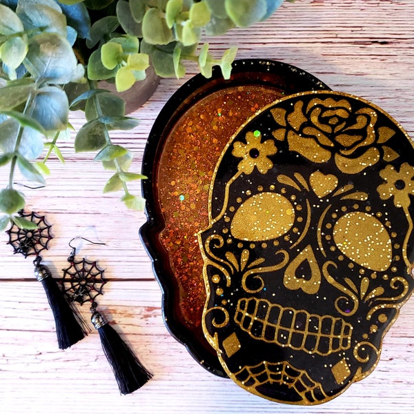 Gold Sugar Skull - Etsy