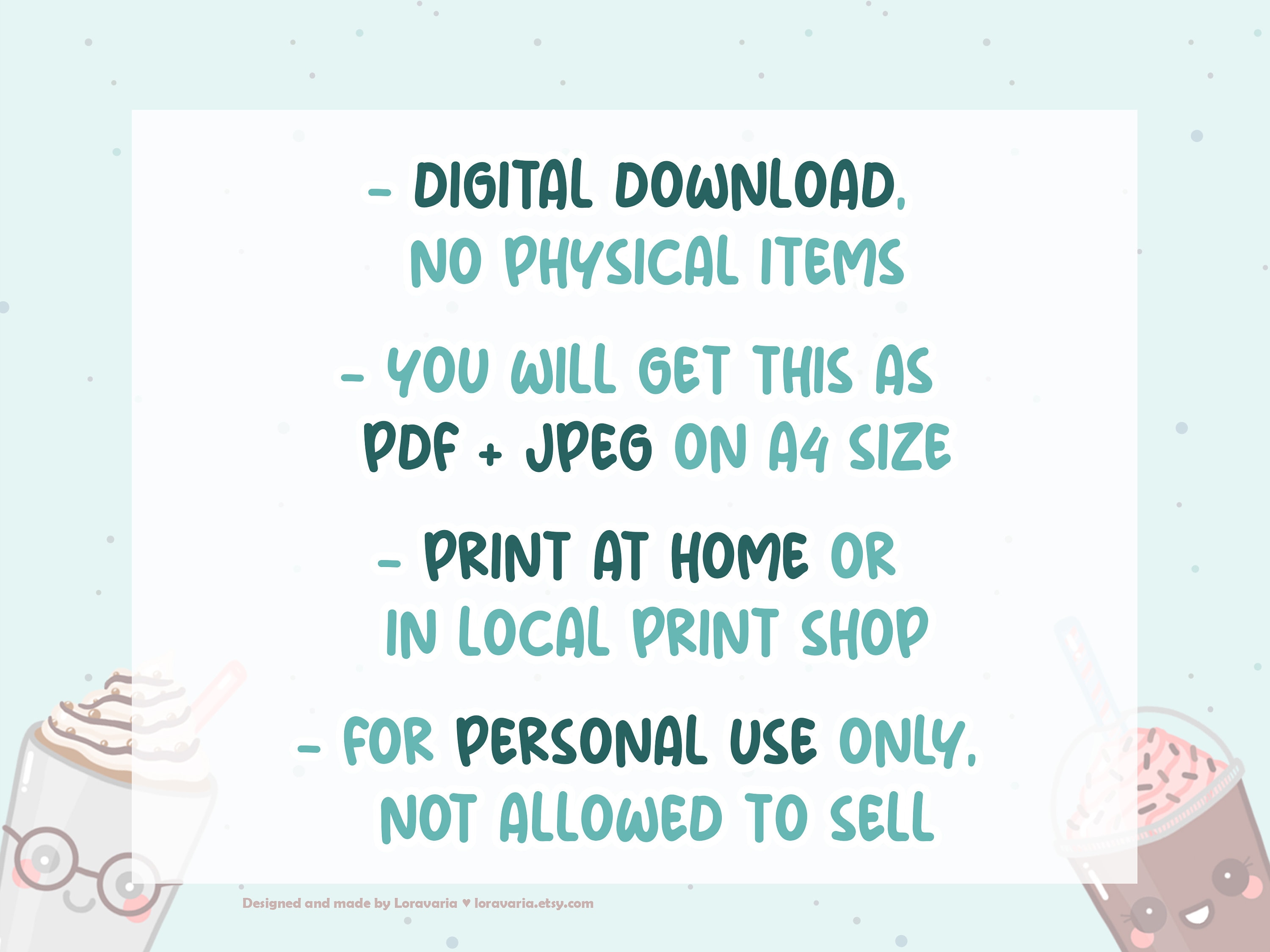 Printable Weekly Planner Coffee Theme Note Pads A4 Sheet Download and ...