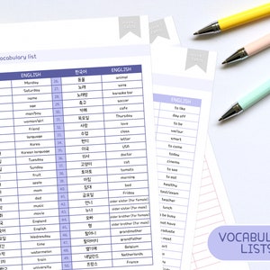 Korean Vocabulary Digital Bundle Korean Word Puzzle Flashcards ...