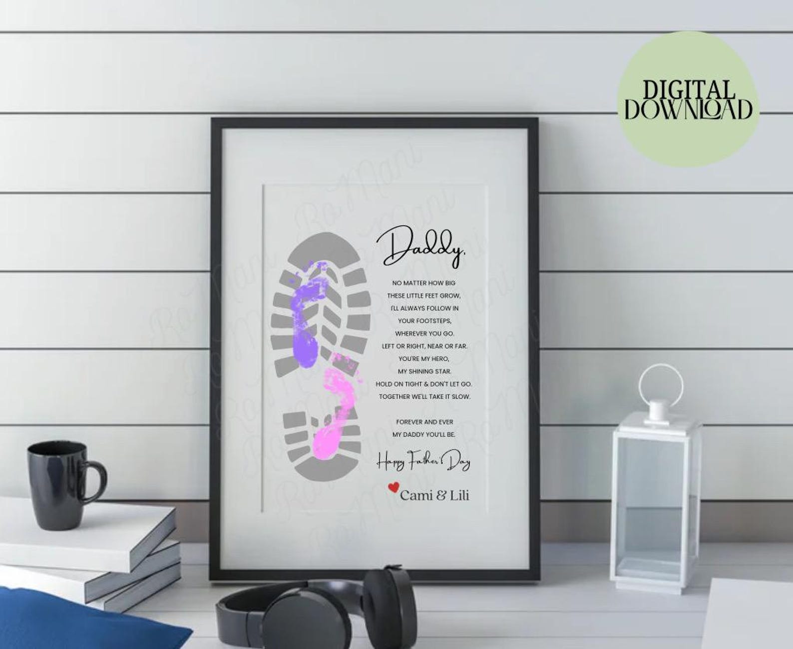 Fathers Day Footprint Craft, Fathers Day Gift, Fathers Day Poem ...