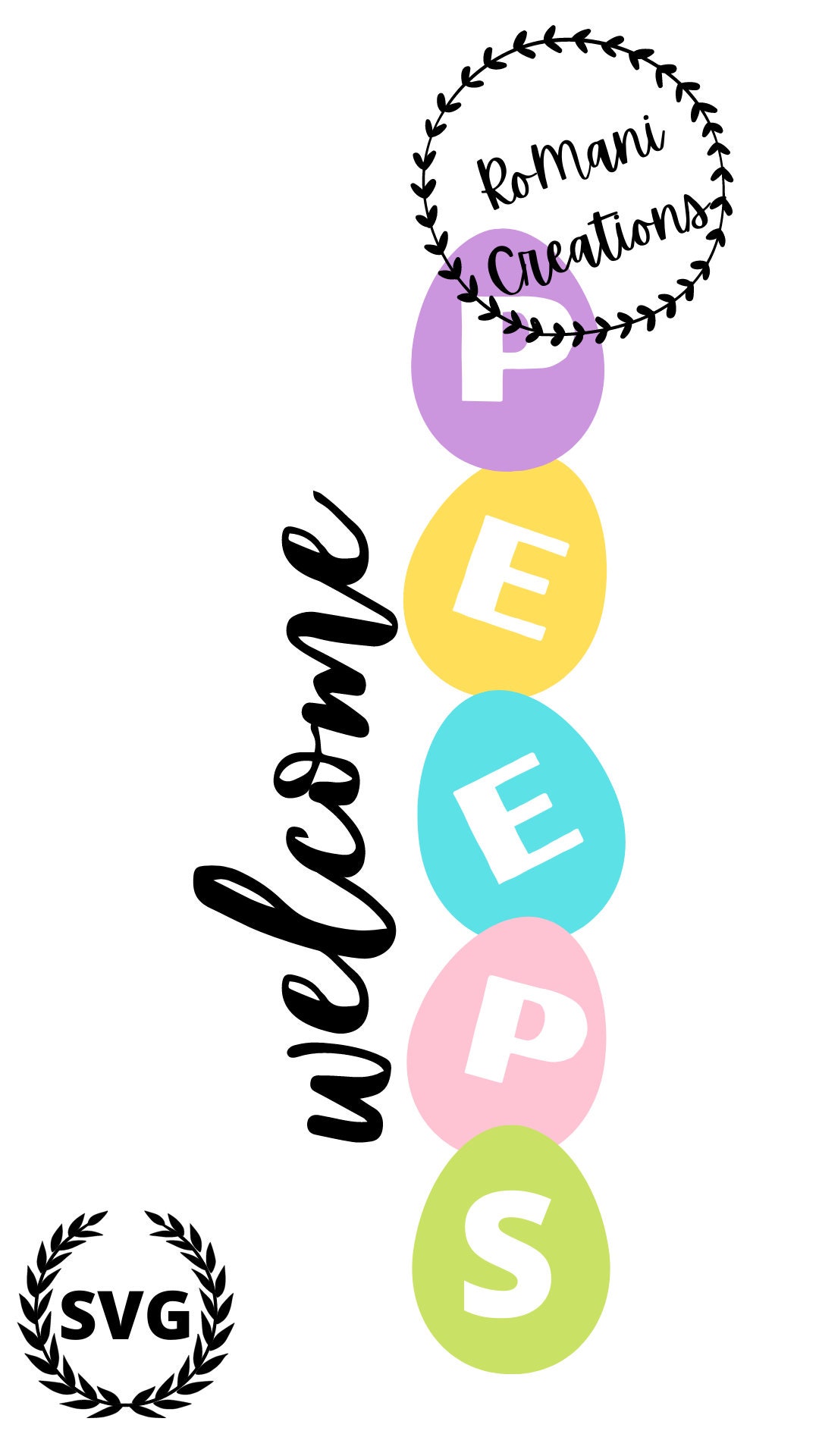 Welcome Peeps SVG Porch Sign, Easter SVG, Digital SVG - Etsy