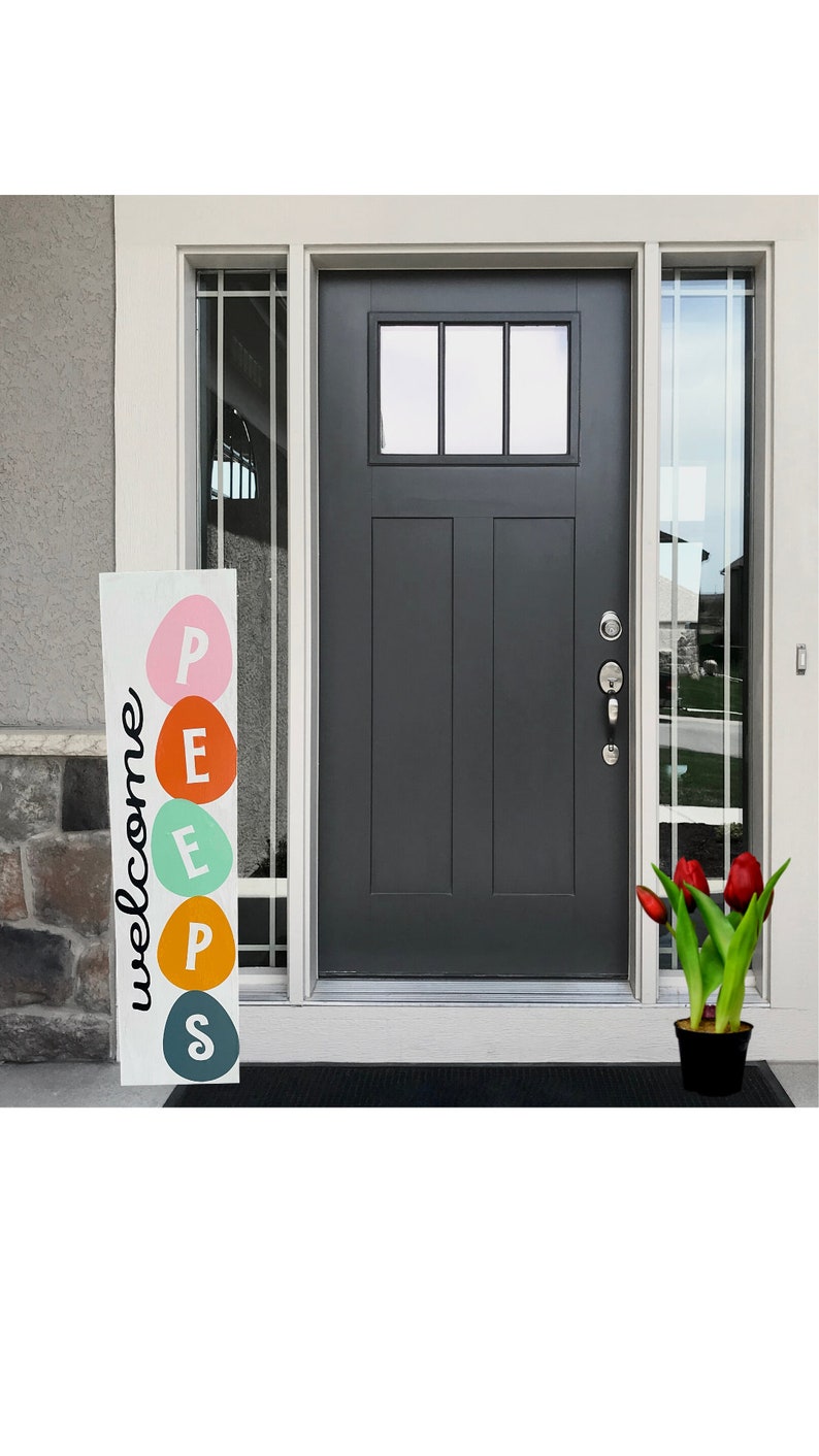 Welcome Peeps SVG Porch Sign, Easter SVG, Digital SVG - Etsy