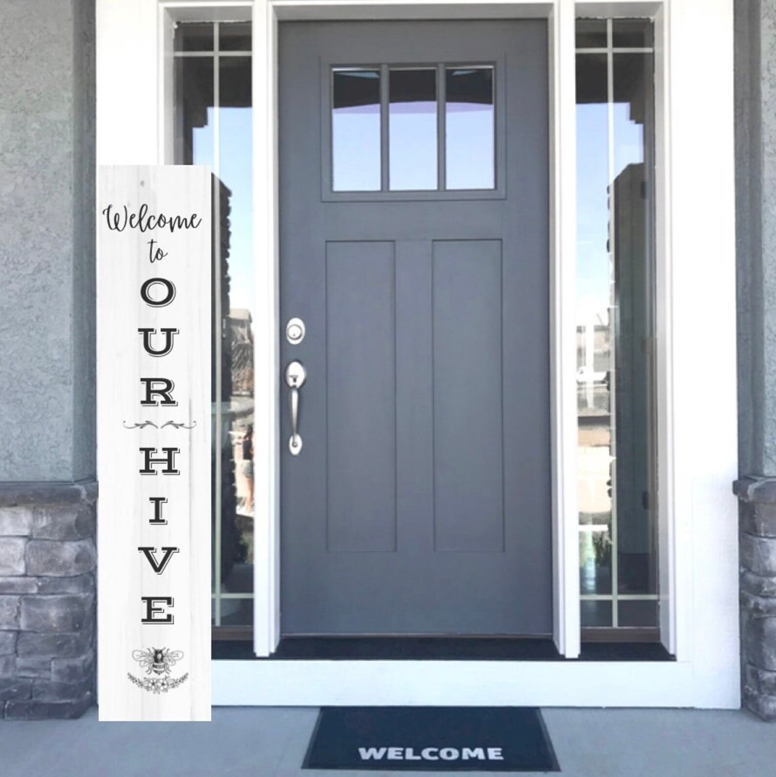 Welcome to Our Hive Bundle Pack for Porch Signs- Bee SVG- Sign SVG- Bee ...