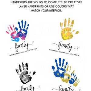 Where Life Begings & Love Never Ends Handprint Art, DIY Family ...
