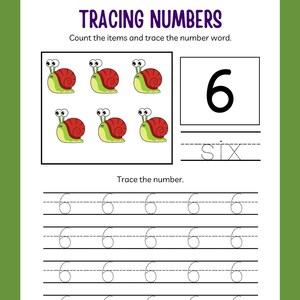 Kindergarten Numbers Work Book 1-20 - Etsy
